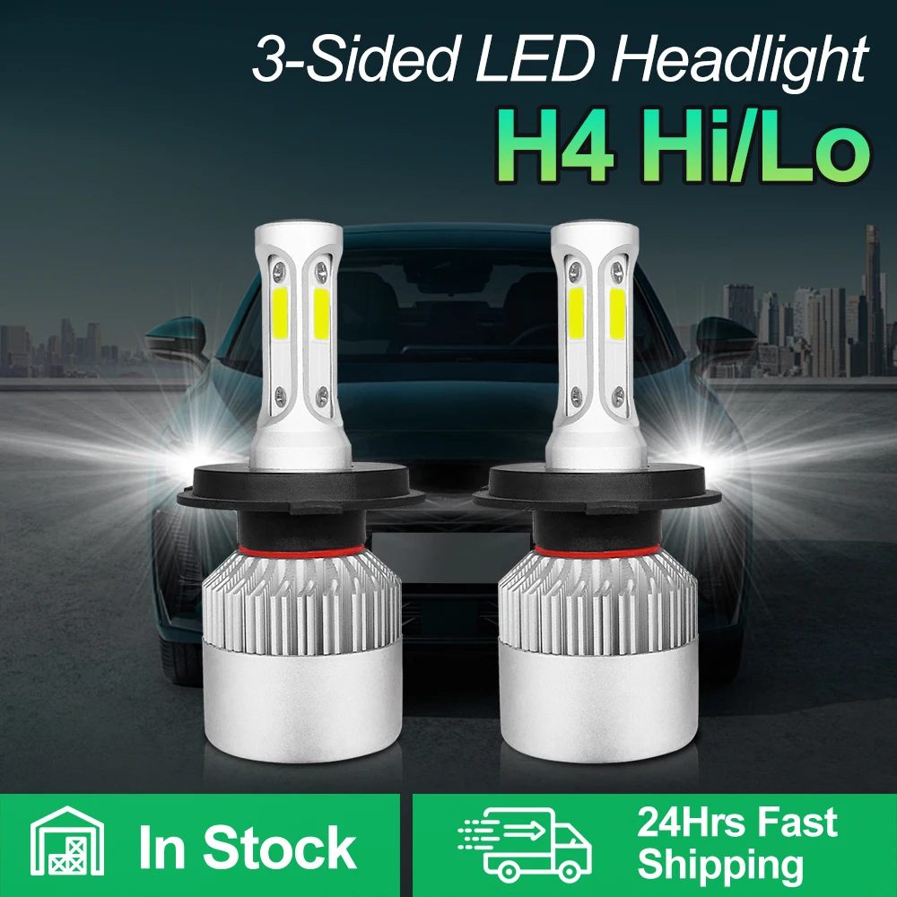 Фары головного света H4/9003/HB2, 100 лм, 6000 Вт, К, 2 шт. | AliExpress