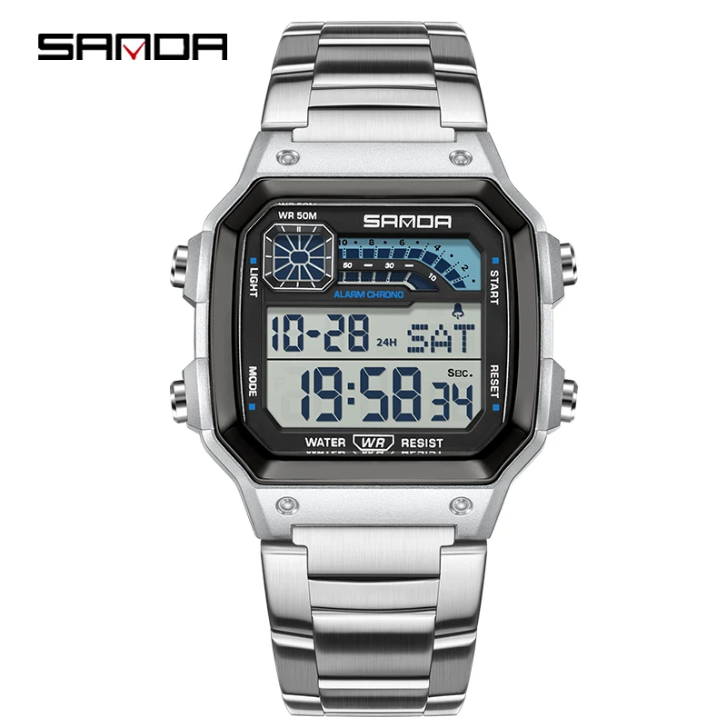 SANDA 6196 цифровые мужские часы | AliExpress