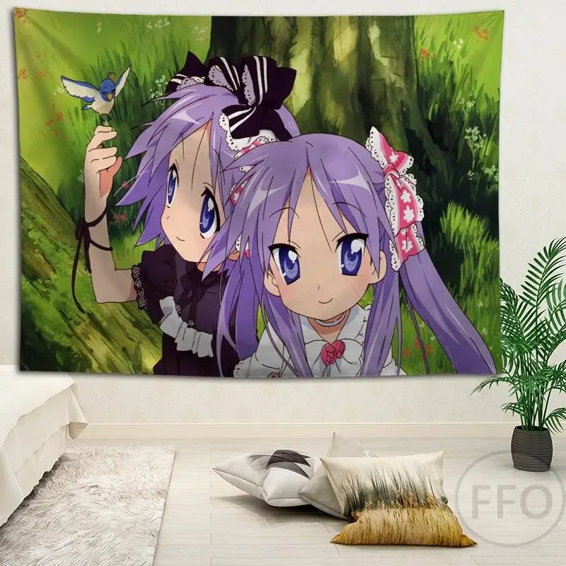 Kawaii Anime Lucky Star Poster Comic Izumi Konata Wall Tapestry ...