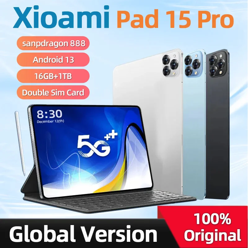 Оригинальная глобальная версия 2024 года Планшет Android Pad 15 Pro 16 ...