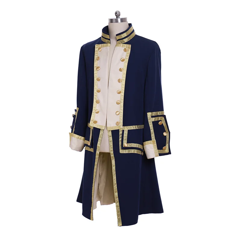 18th Century Mens Royal Military Uniform Medieval Jacket Costume ...