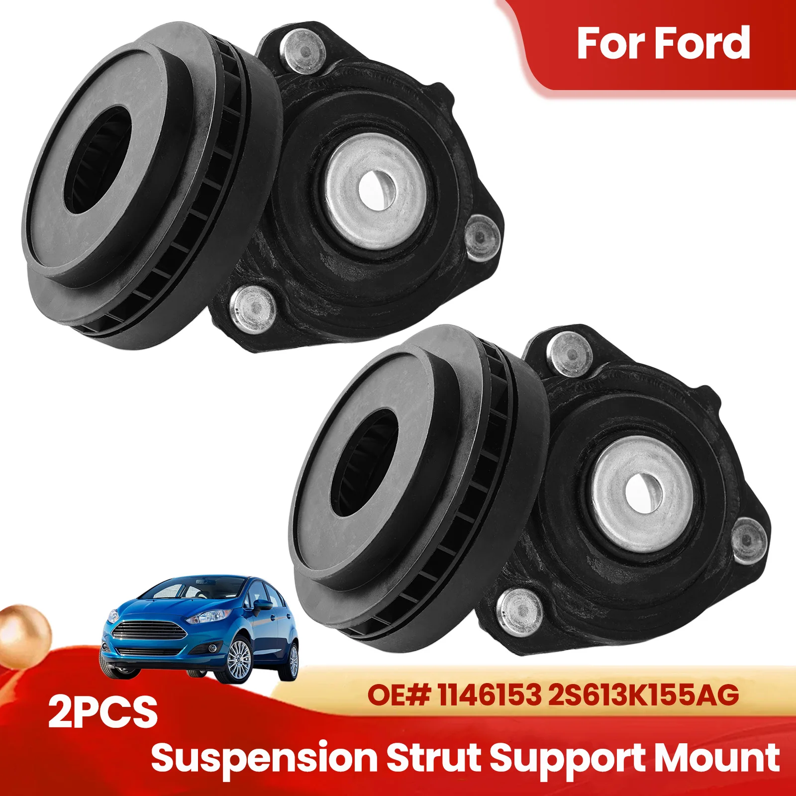 2 шт., верхняя опора передней подвески и подшипник двигателя для Ford ...