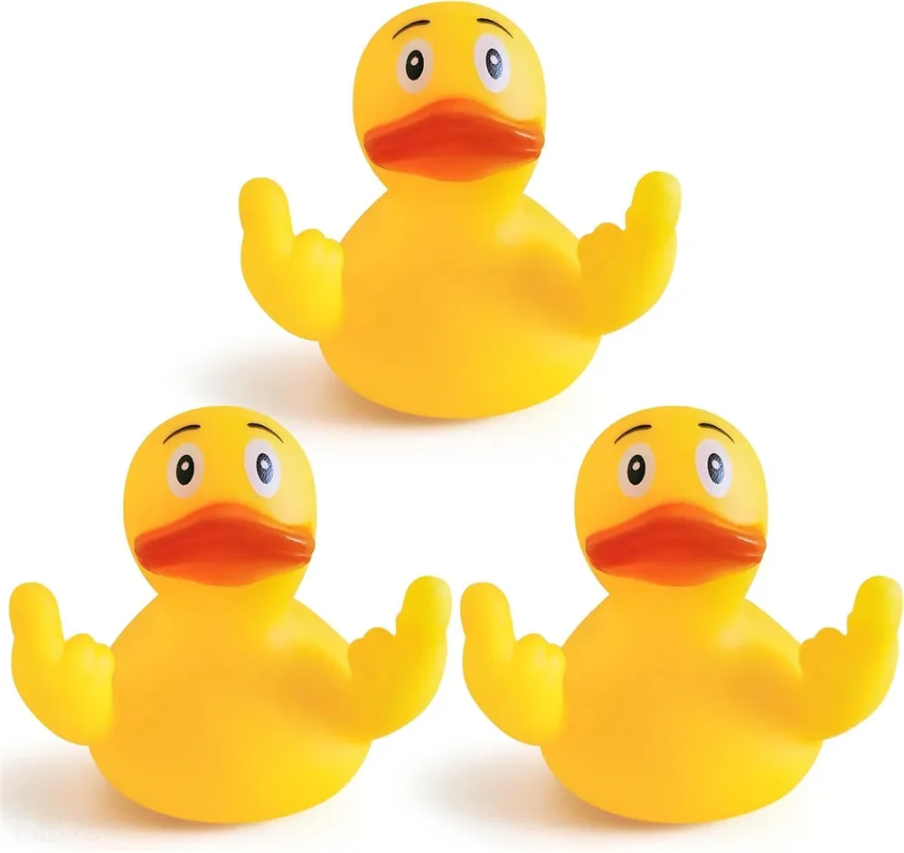 Funny Middle Finger Duck Small Rubber Yellow Duck for Dog Cat Toy Gift | AliExpress