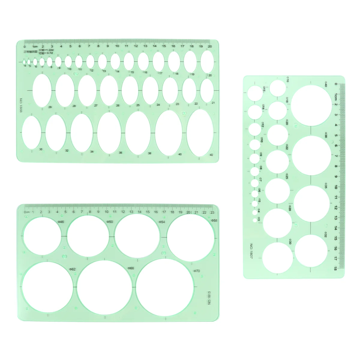 3 Pieces Circle Template Drawings Templates Circle Oval Drawings ...