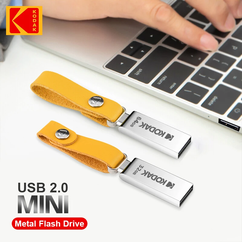 Металлический флеш-накопитель KODAK USB 2,0, 32 ГБ, 64 ГБ, 128 ГБ, K122, 10 шт./партия | AliExpress