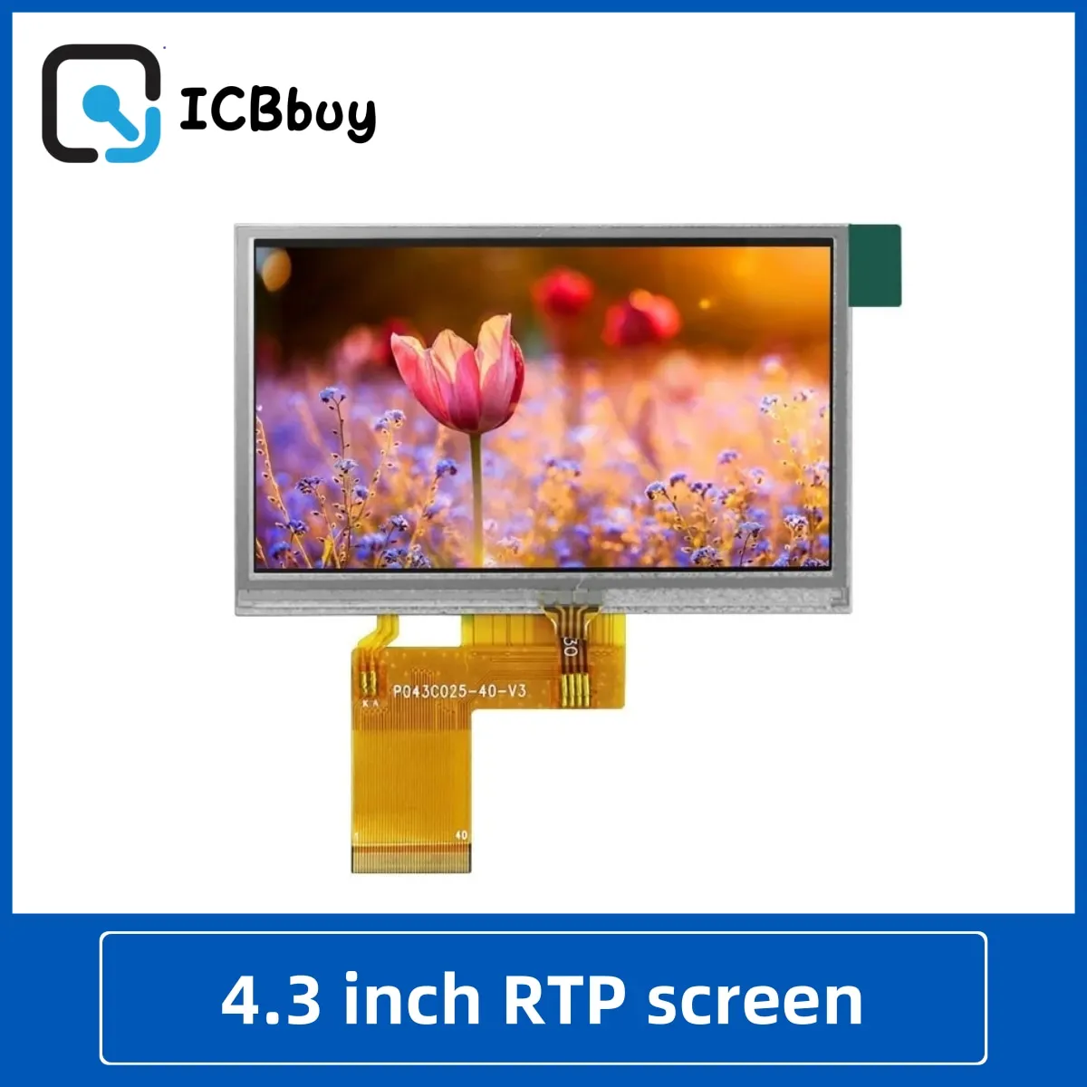 4,3 дюймовый RTP емкостный сенсорный экран TFT цветной ЖК-дисплей rgb24 ...