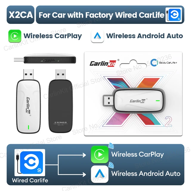 2025 Новый автомобильный USB-адаптер CarlinKit Mini CarLife для беспроводного CarPlay Android ...