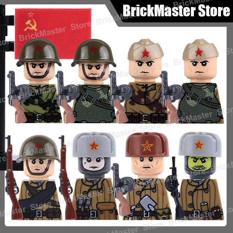 BRICKPANDA Военные фигурки солдата Советской армии | AliExpress