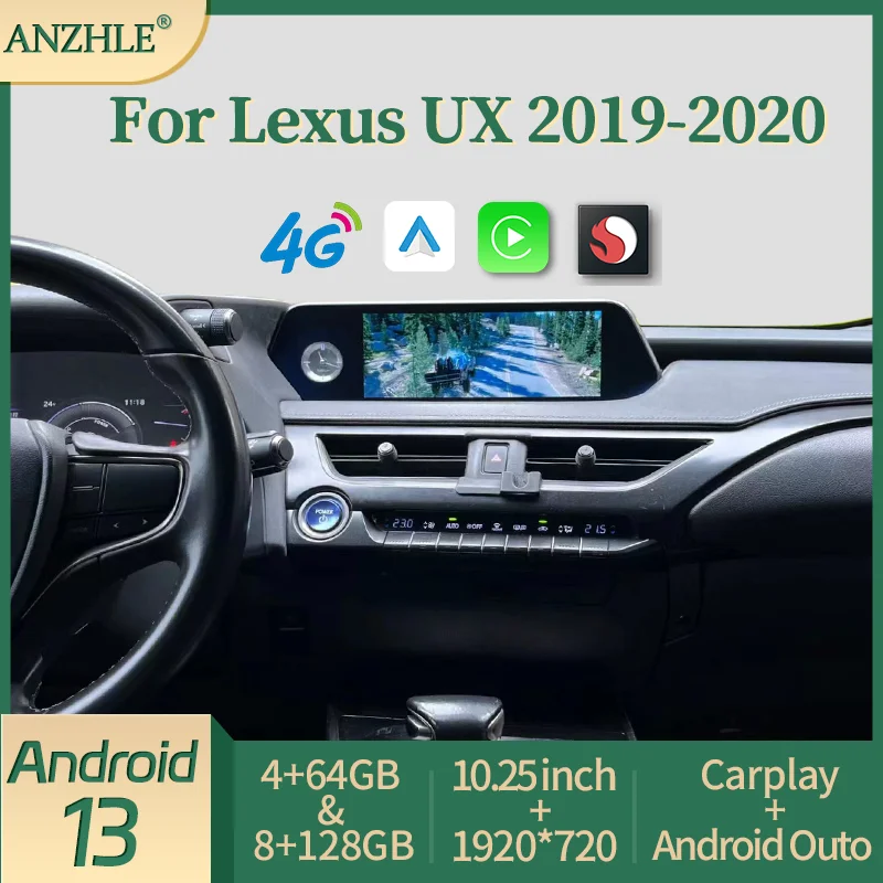 10,25 ''для Lexus UX 200 250h 260h Android 13 CarPlay Qualcomm 2019 2020 запасное меню OEM ...