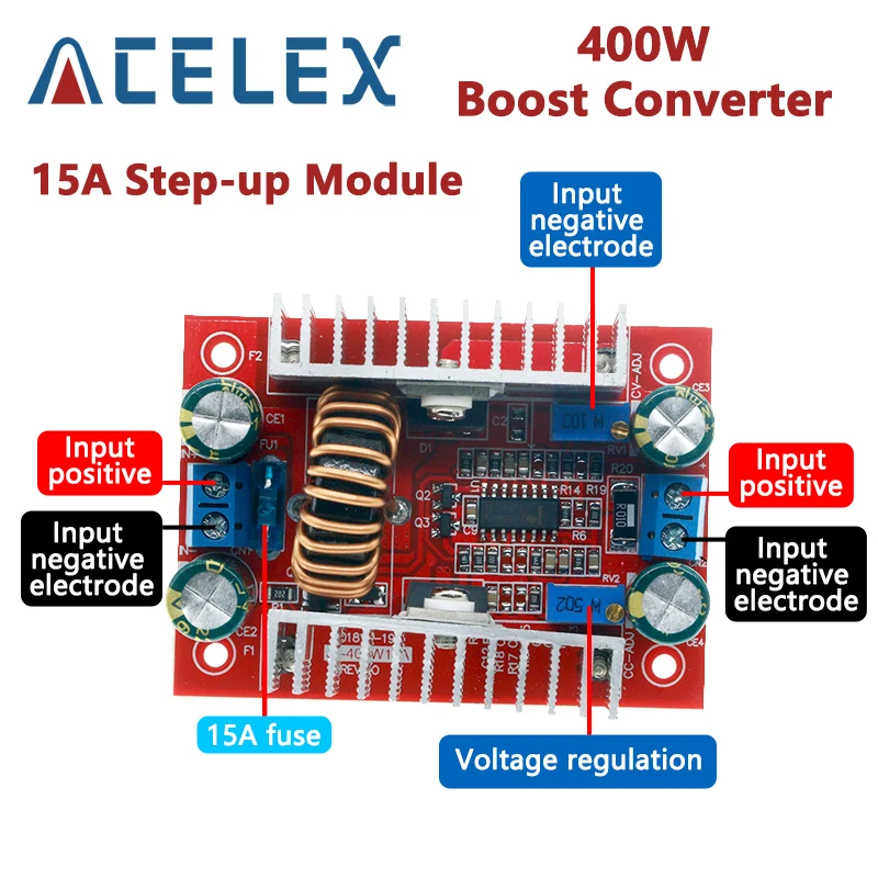 ACELEX Повышающий преобразователь постоянного тока 400 Вт | AliExpress