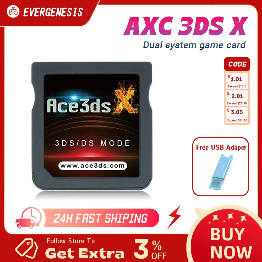 SPRINGCREAT Ace3DS X адаптер для карт NDS и NTRBOOT | AliExpress