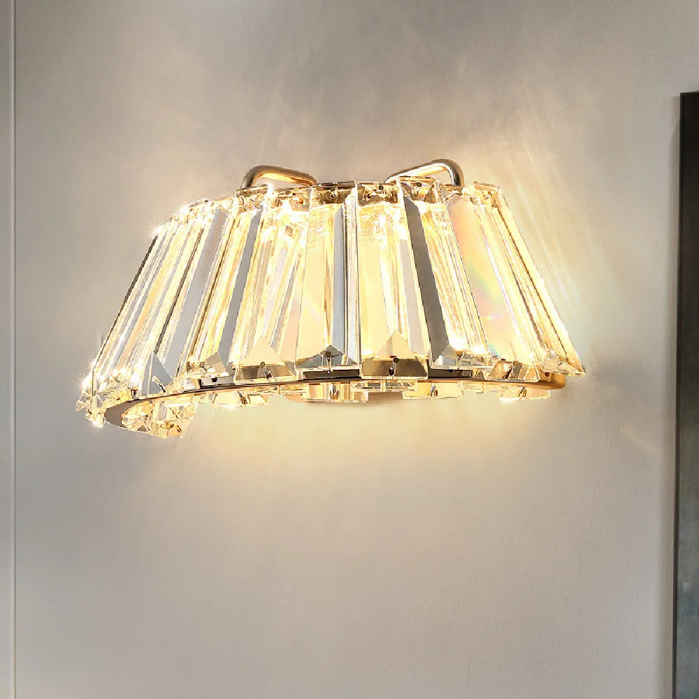 Modern Bedroom Lustre Gold Wall Lamps Led Dimmable Wall Scones Luxury ...