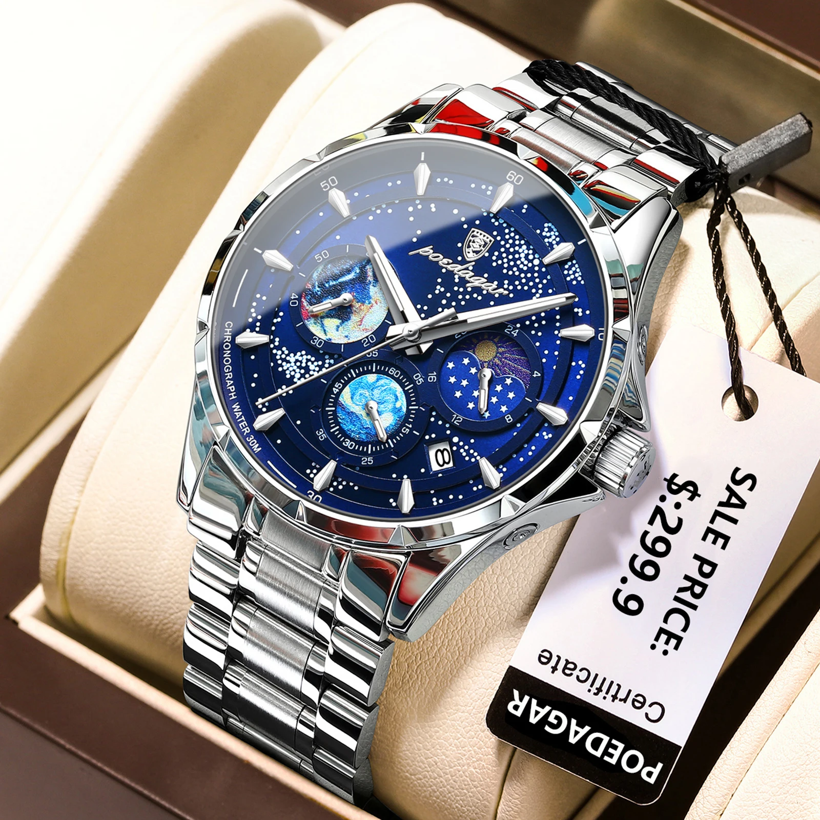 Мужские кварцевые наручные часы с циферблатом | AliExpress