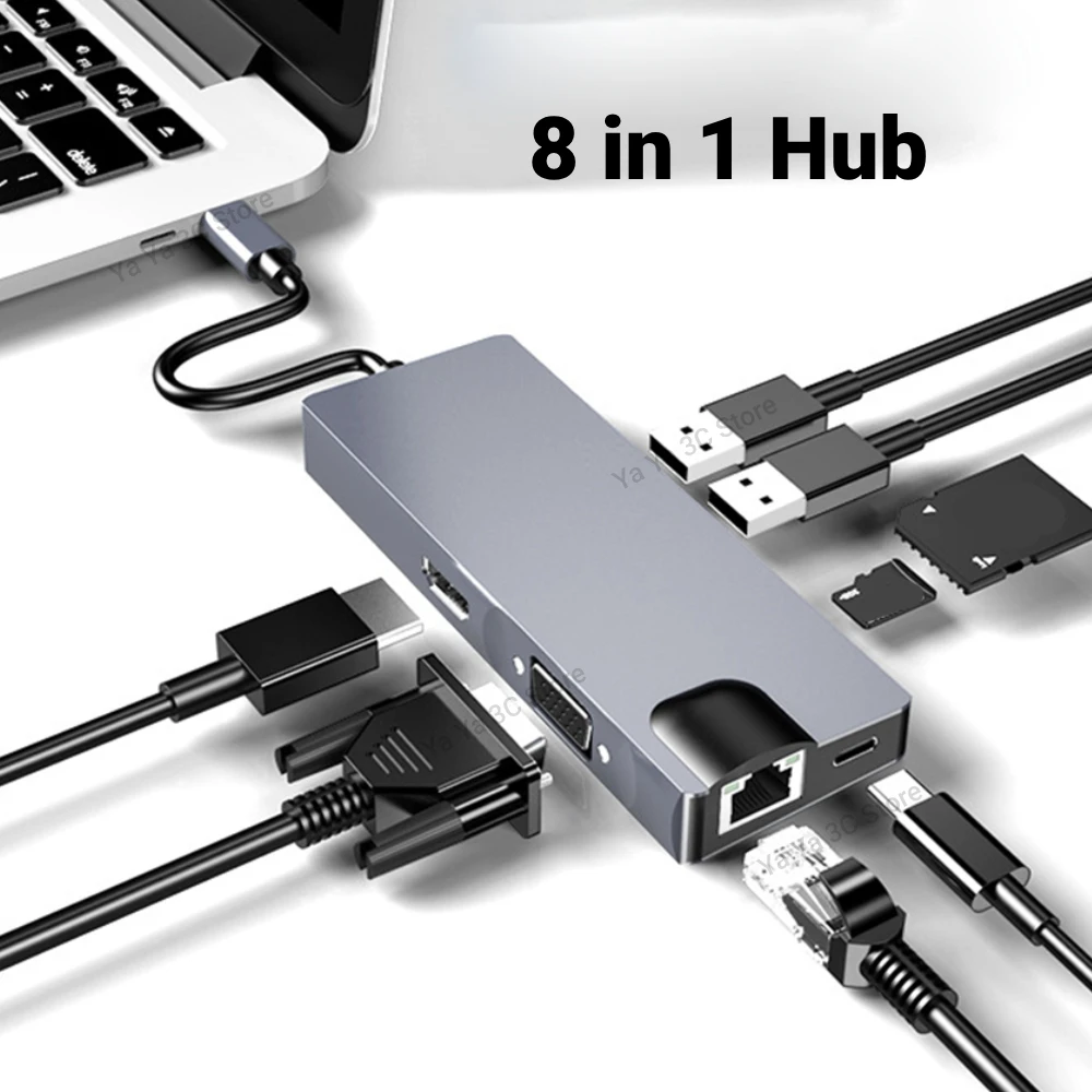 kebidumei USB C Hub 6 в 1 HDMI 4K 30 Гц | AliExpress