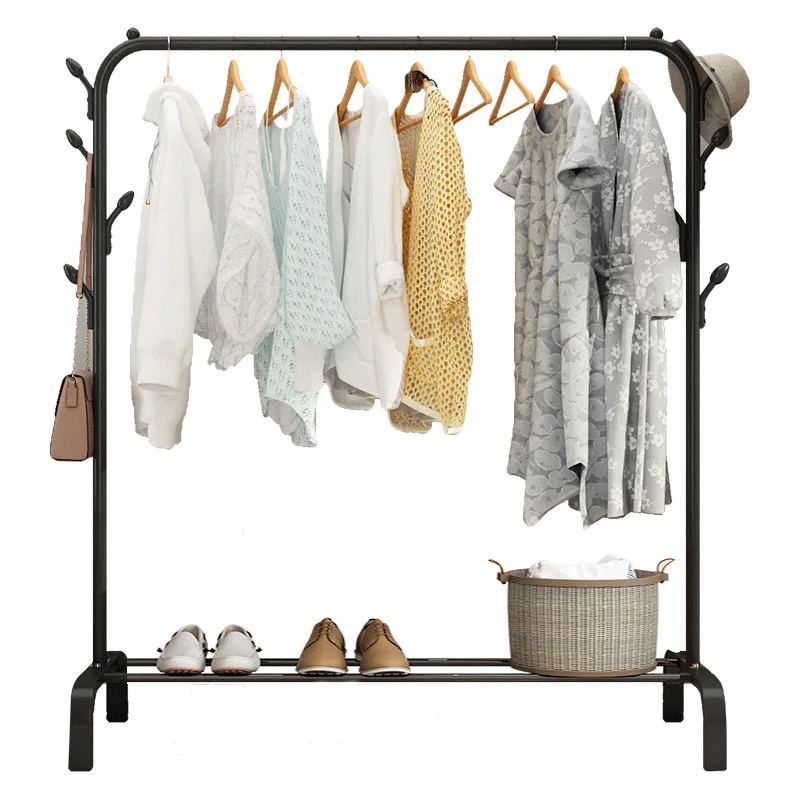 Clothes Hanger Single Pole Air Hanger Indoor Floor Mounted Simple ...