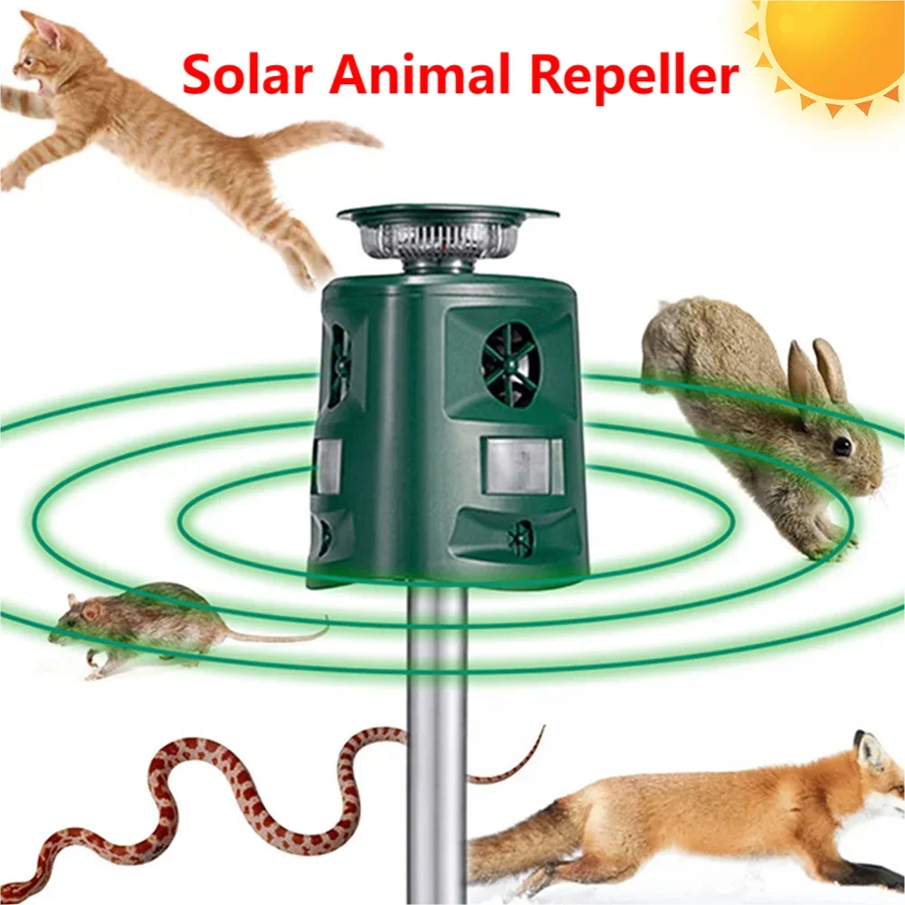 Ультразвуковой водоотталкивающий привод на солнечной батарее для животных 360 градусов Aliexpress