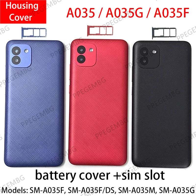 A03 A035 Задняя крышка для Samsung Galaxy A035G A035 Крышка батарейного ...
