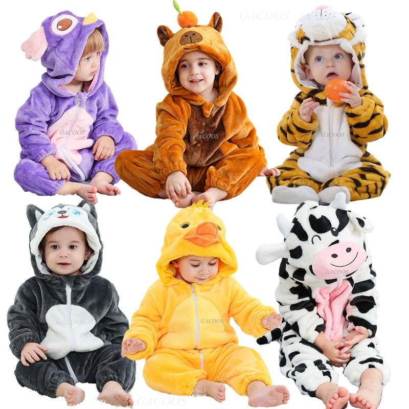 Комбинезон-кигуруми обезьяна GACOOS для новорожденных | AliExpress