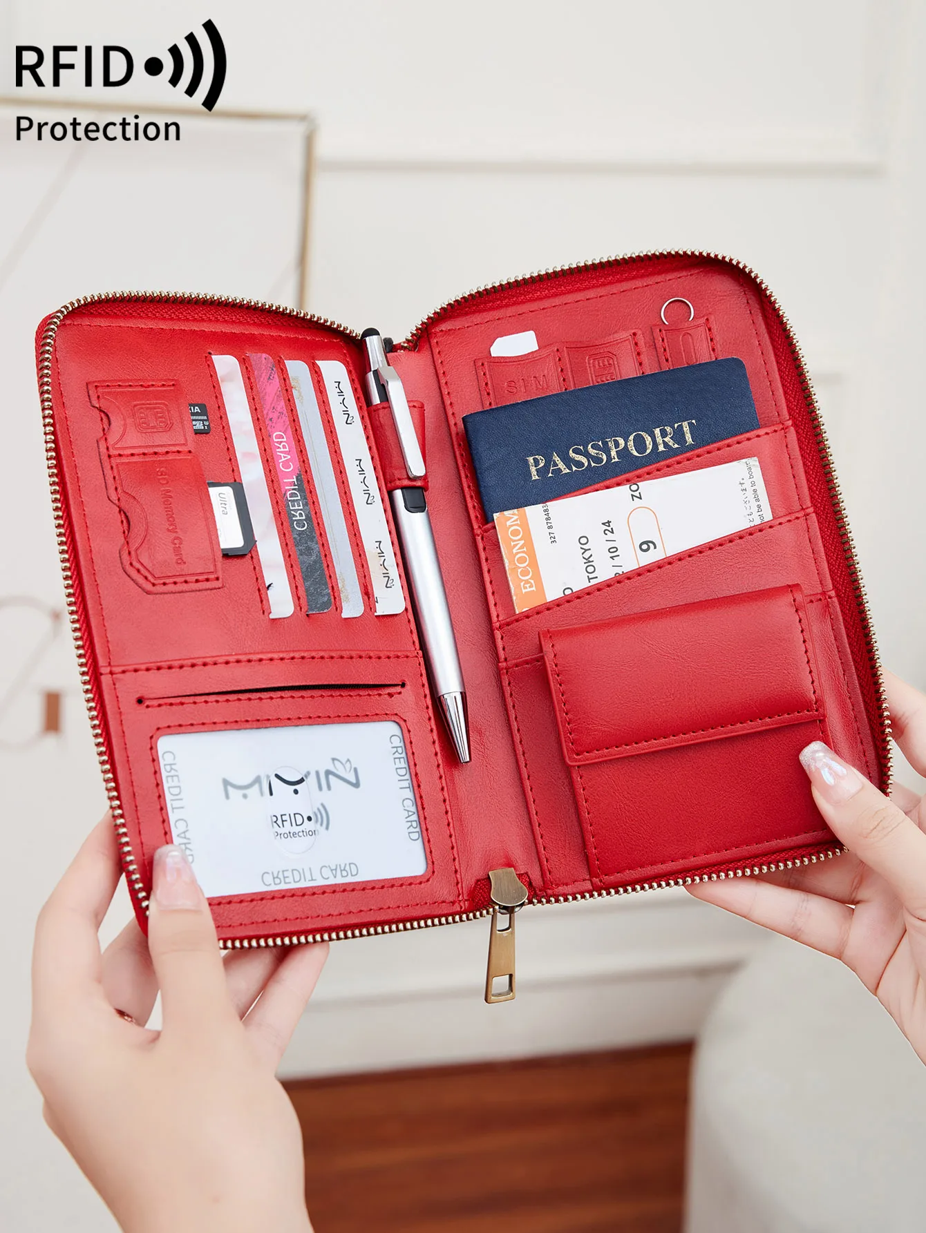 Модная ретро сумка для паспорта RFID многофункциональная Обложка для ...