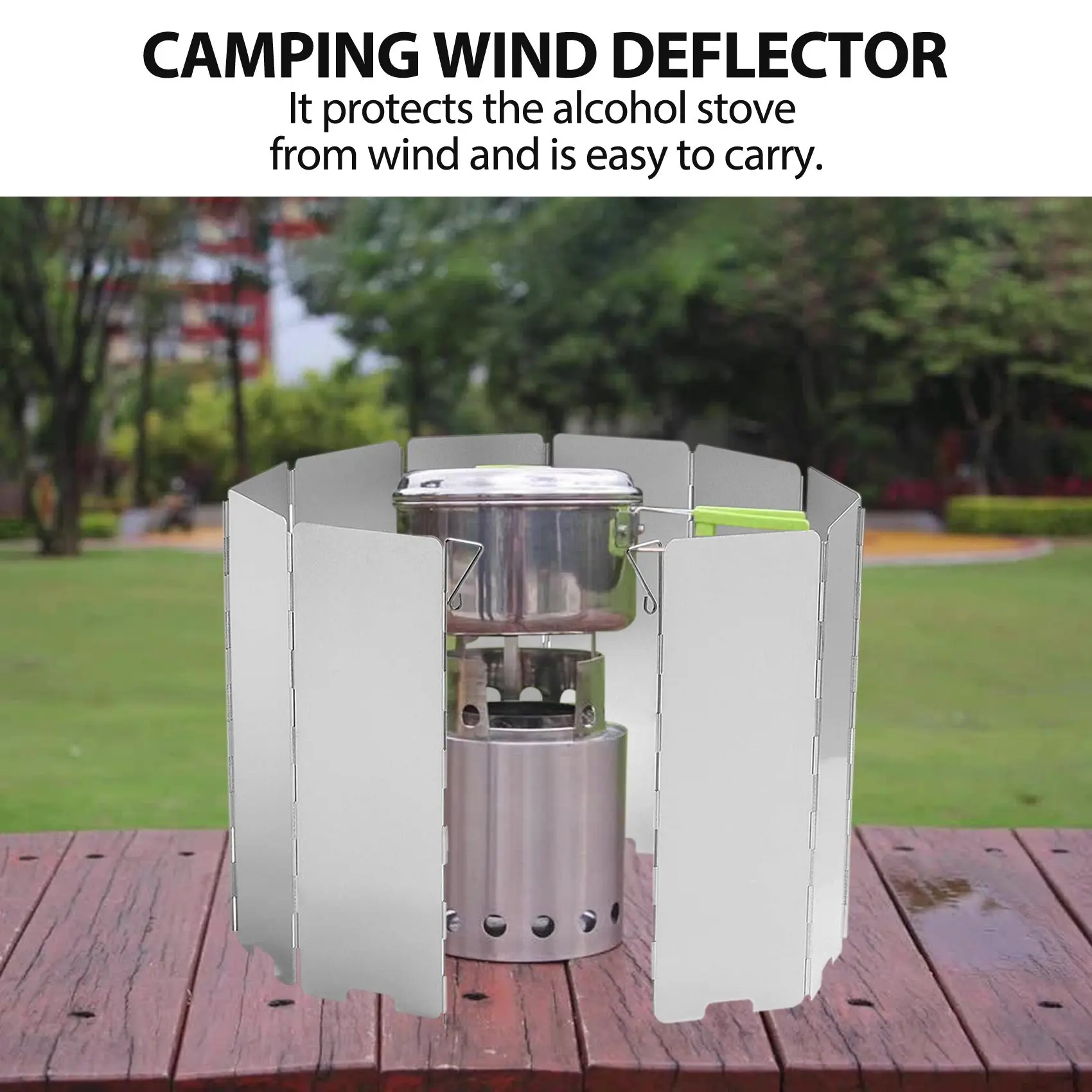 Складное ветровое стекло для кемпинга -Ветрозащитный экран для походной ...