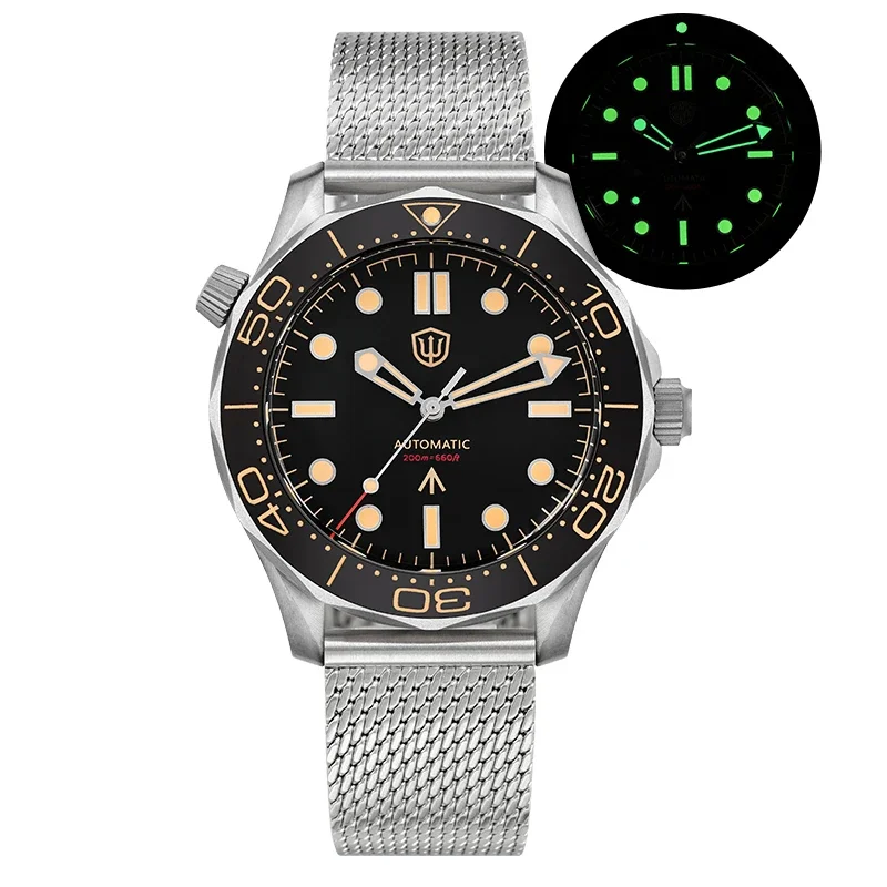 Watchdives WD007 Автоматические дайверские часы из титана | AliExpress