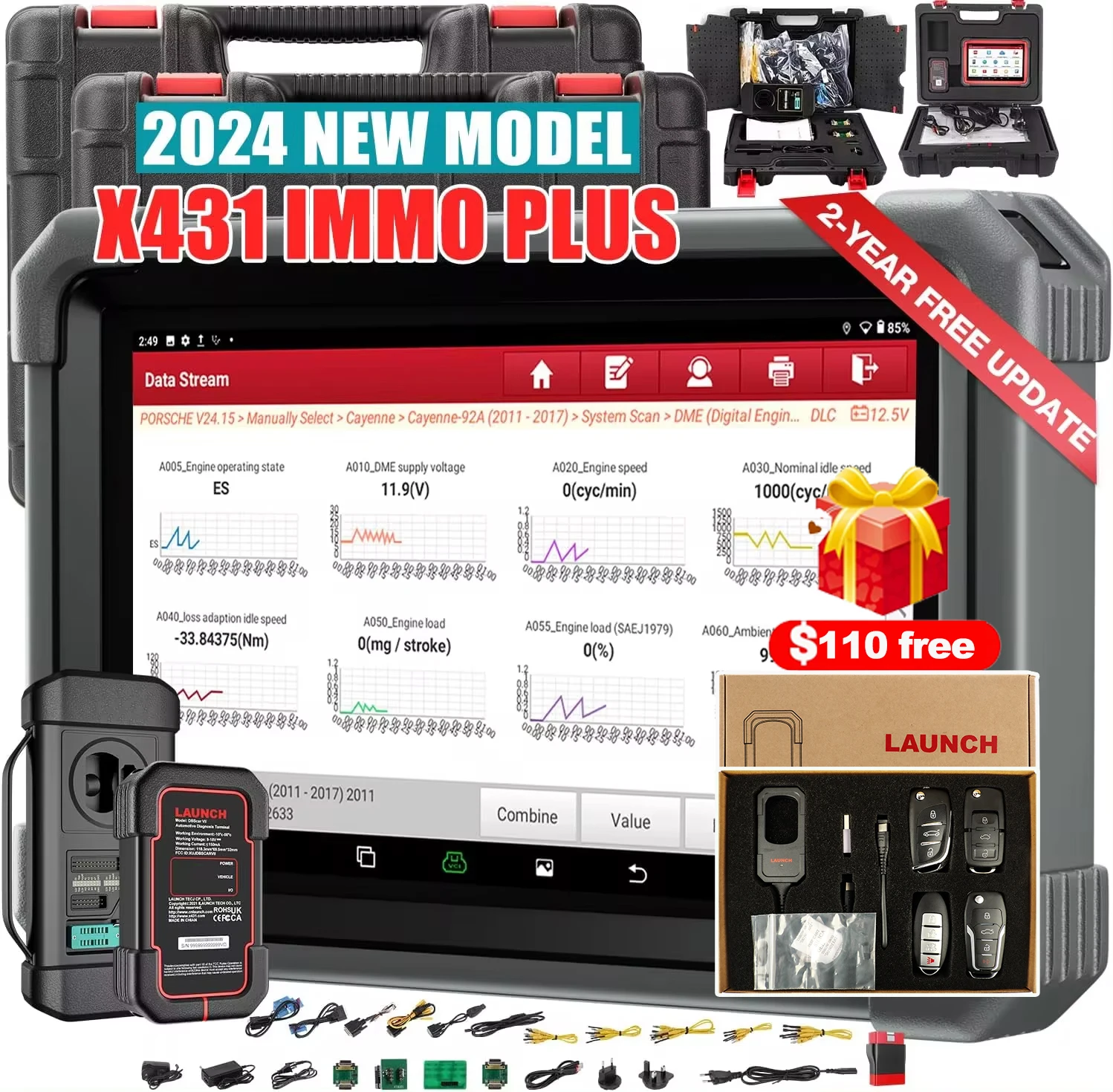 LAUNCH X431 IMMO Plus X-PROG 3-х клавишный программатор Автомобильный ...