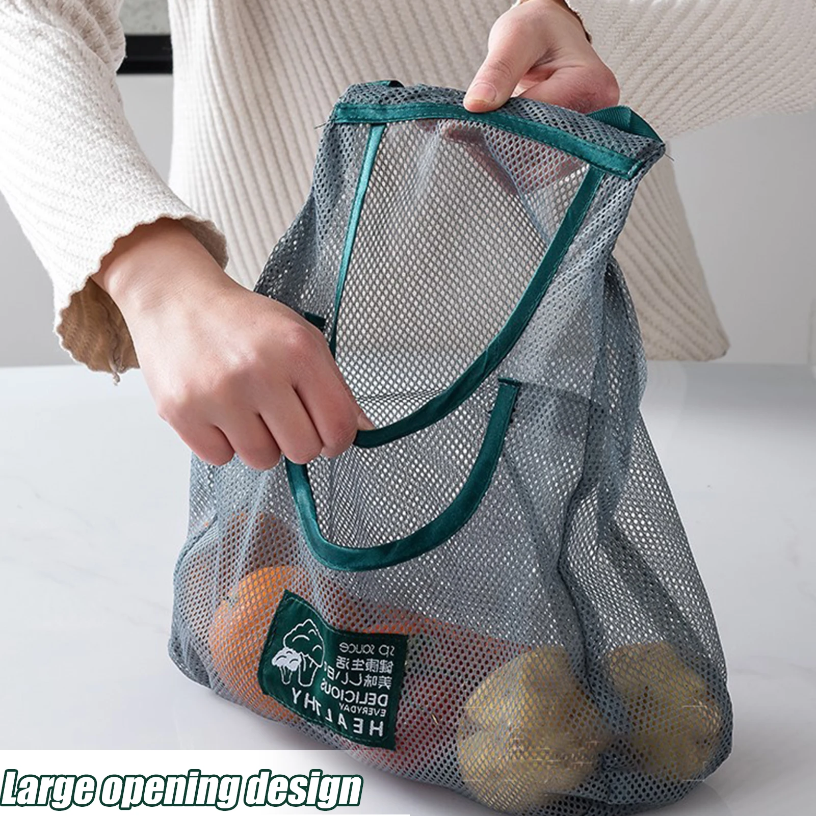 Воздухопроницаемые многоразовые сетчатые мешки для кухни, устойчивые к ...