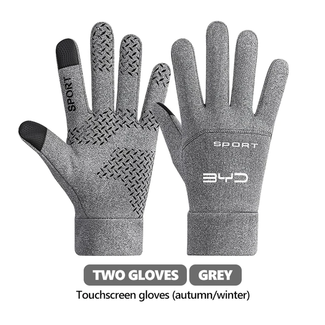 Зимние теплые перчатки с сенсорным экраном, ветрозащитные ...