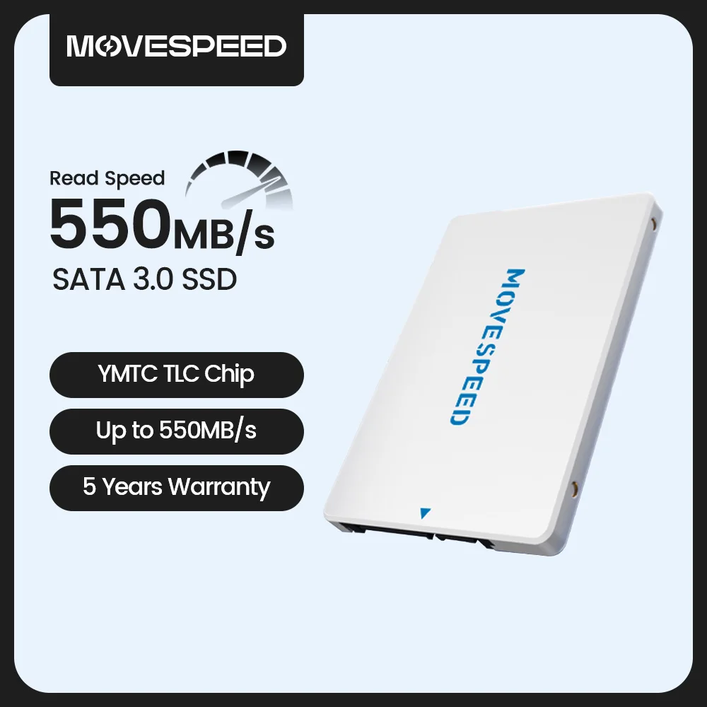 MOVESPEED SATA3.0 SSD 512 ГБ 1 ТБ QLC чип внутренний твердотельный ...