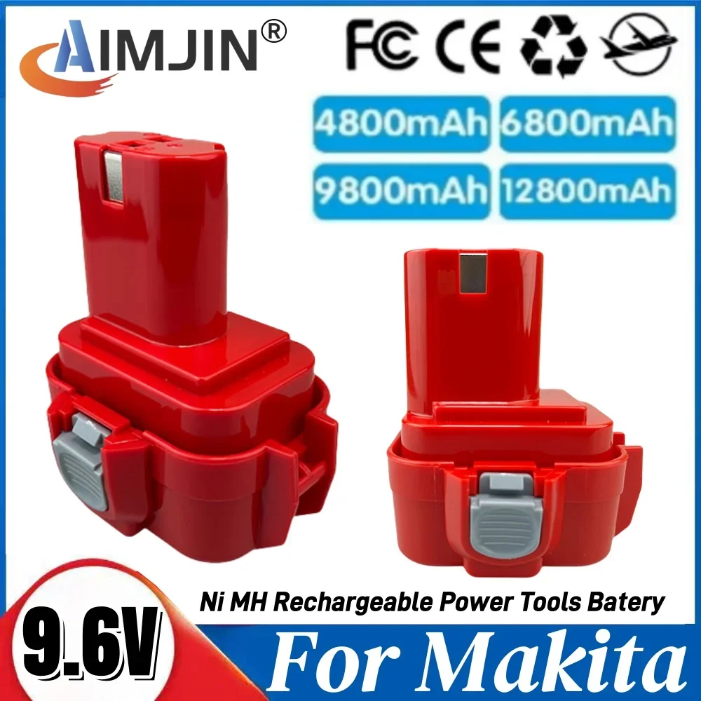 9.6V 4.8/6.8/9.8/12.8Ah For Makita Battery PA09 Replacement Ni-MH Batteries For Makita PA09 9120 ...