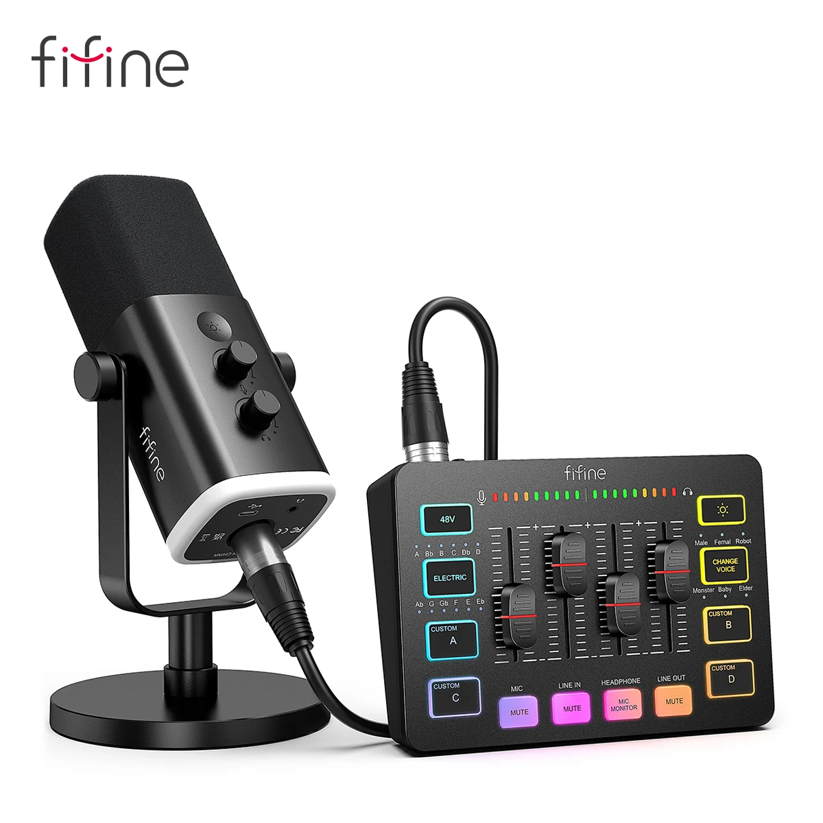 FIFINE Ampligame KS5 мульти-микрофонный комплект для домашней записи ...
