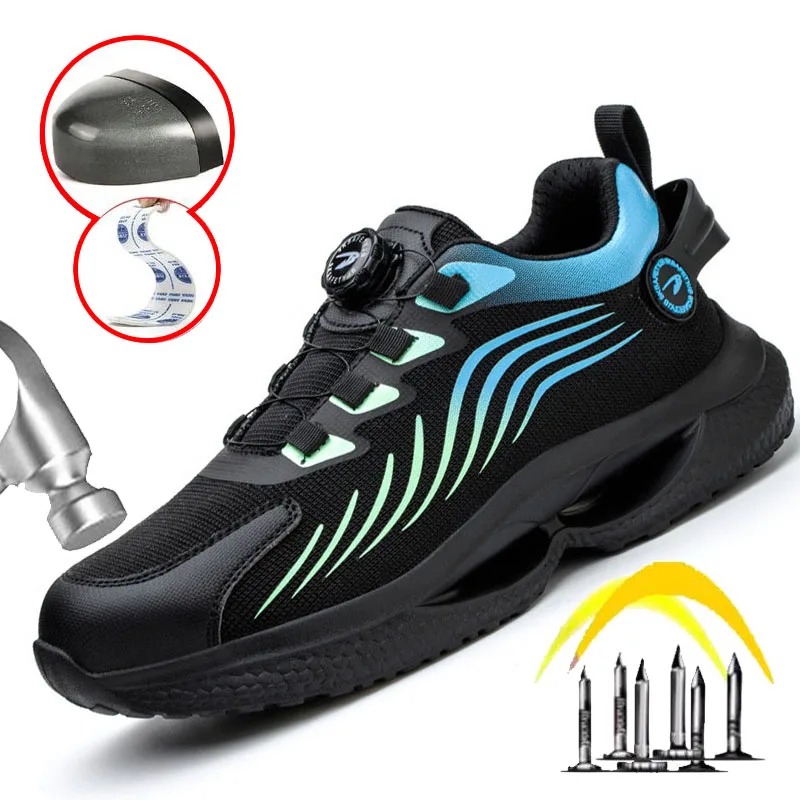 Anti-smash Man Sport Work Shoes Anti Slip Safety Shoes Men Steel Toe ...