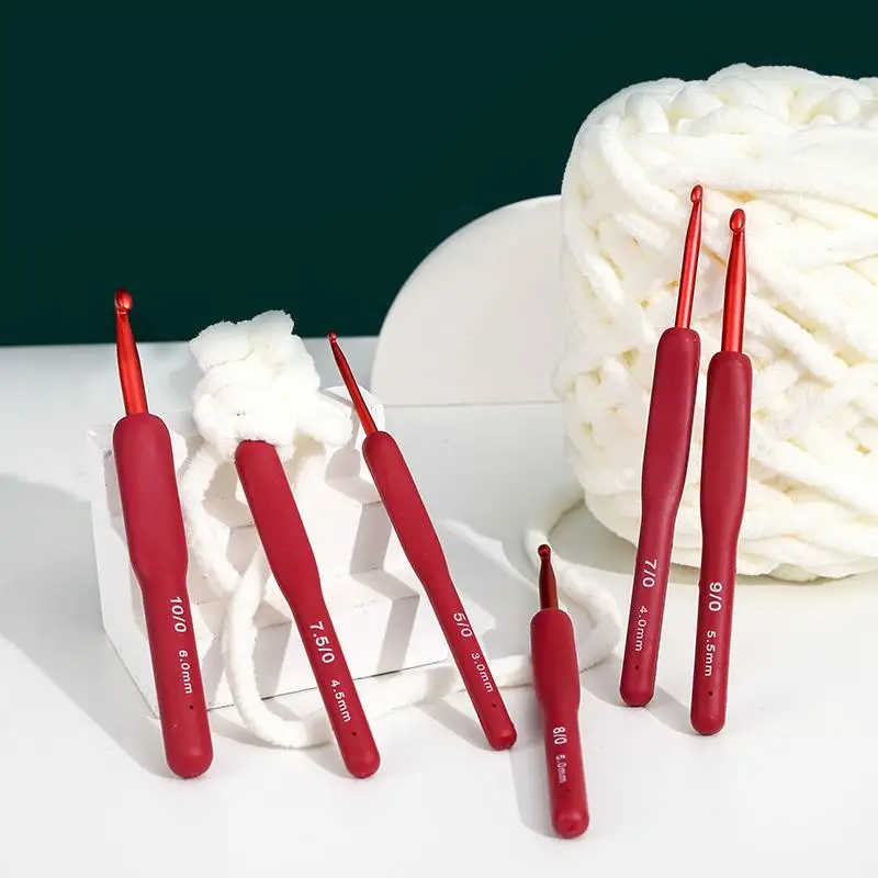 Набор крючков для вязания ручной работы мягкие ручки инструмент для шитья домашние спицы для