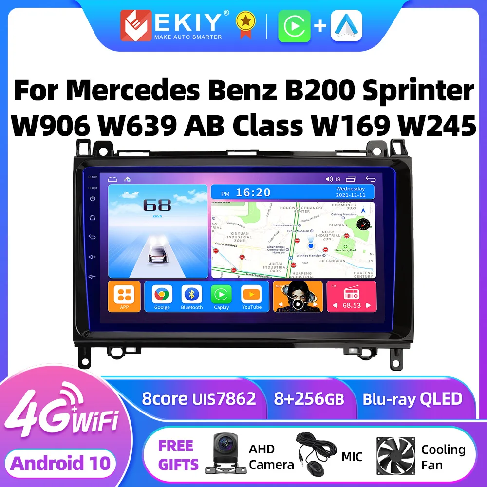 Автомагнитола EKIY T7 QLED DSP Android для Mercedes Benz B200 Sprinter ...