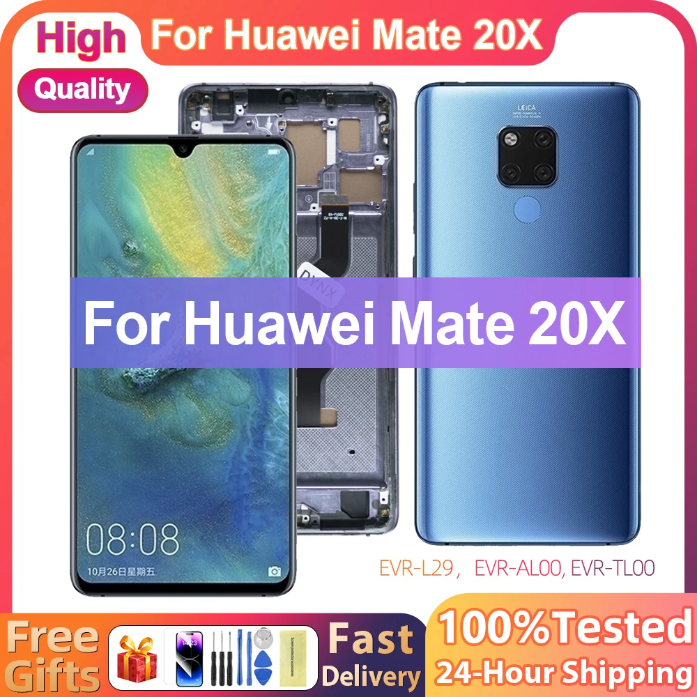 7,2-дюймовый ЖК-дисплей для HUAWEI MATE 20X, сменный ЖК-дисплей, сенсорный экран для HUAWEI MATE ...