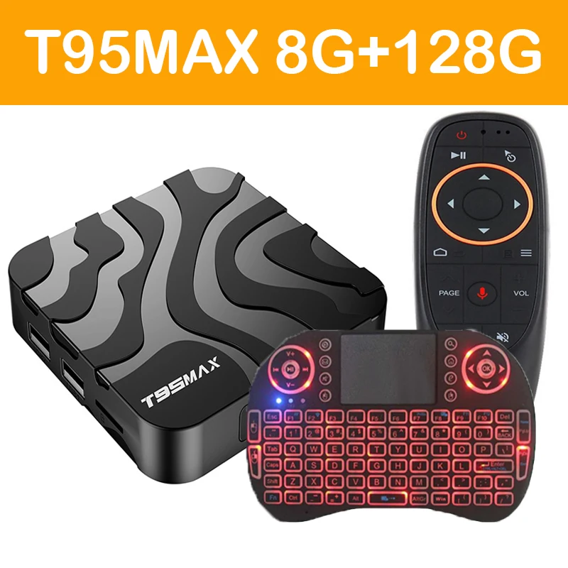 Телеприставка T95 Max TV-Set Top Box Android 14 8 ГБ 128 ГБ | AliExpress
