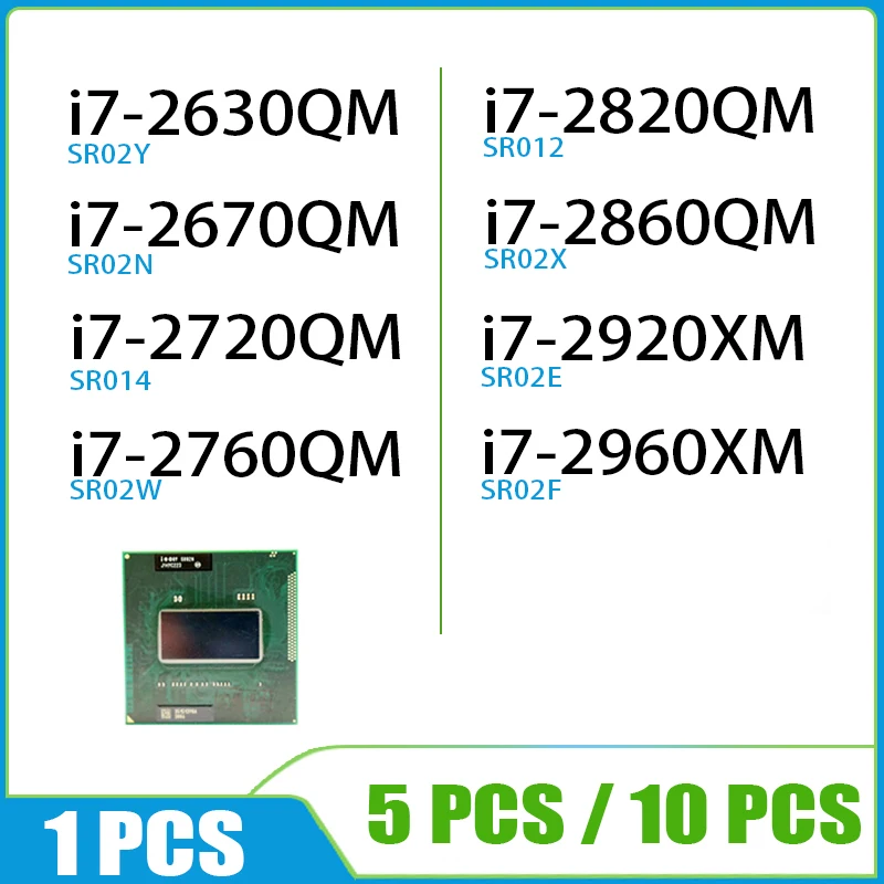 i7-2630QM i7-2670QM i7-2720QM i7-2760QM i7-2820QM i7-2860QM i7 2920XM ...