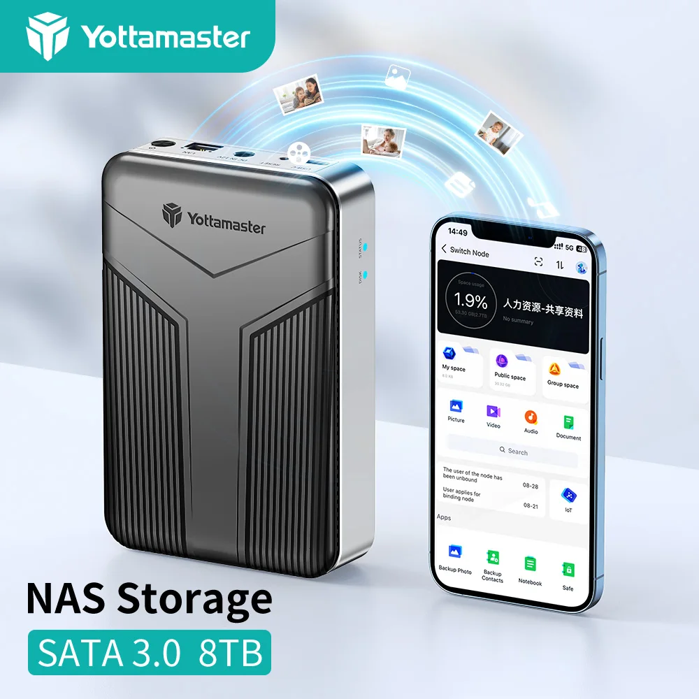 Yottamaster DM1 8 ТБ сетевое хранилище | AliExpress