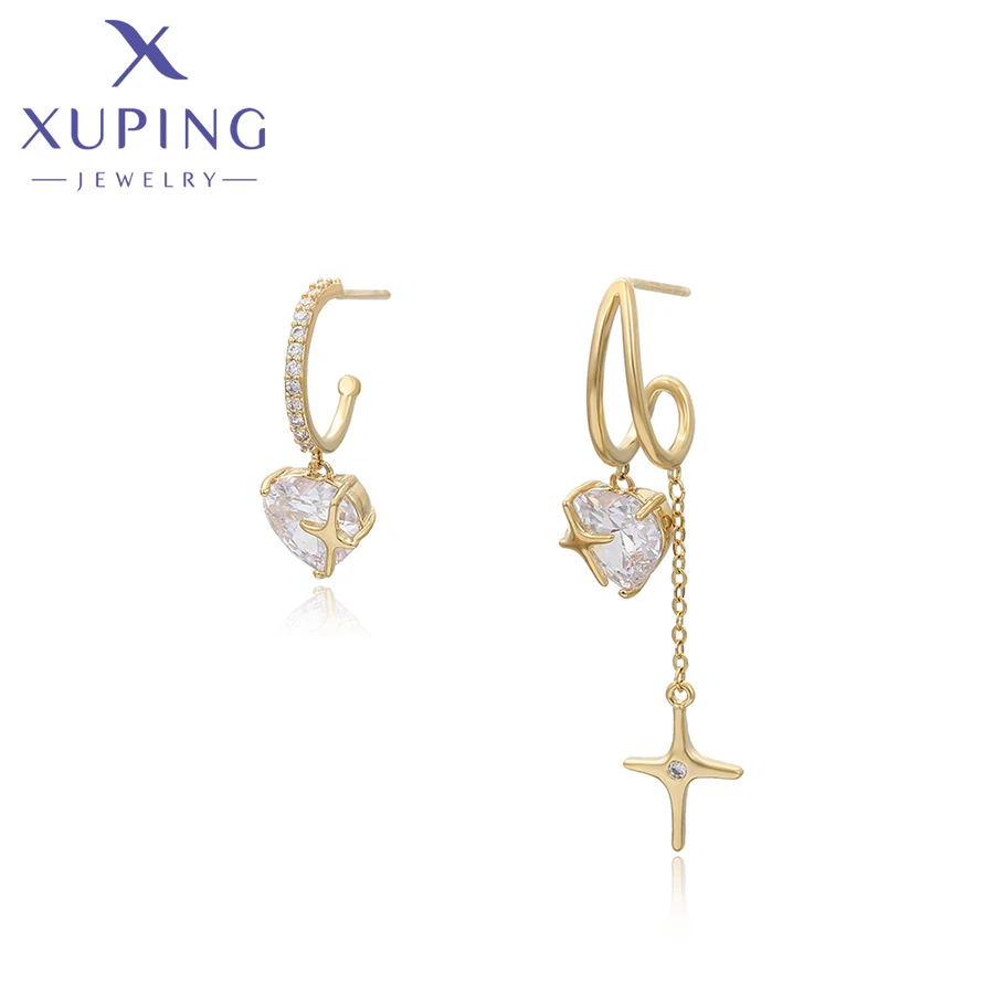 Серьги-гвоздики Xuping светлого золота | AliExpress