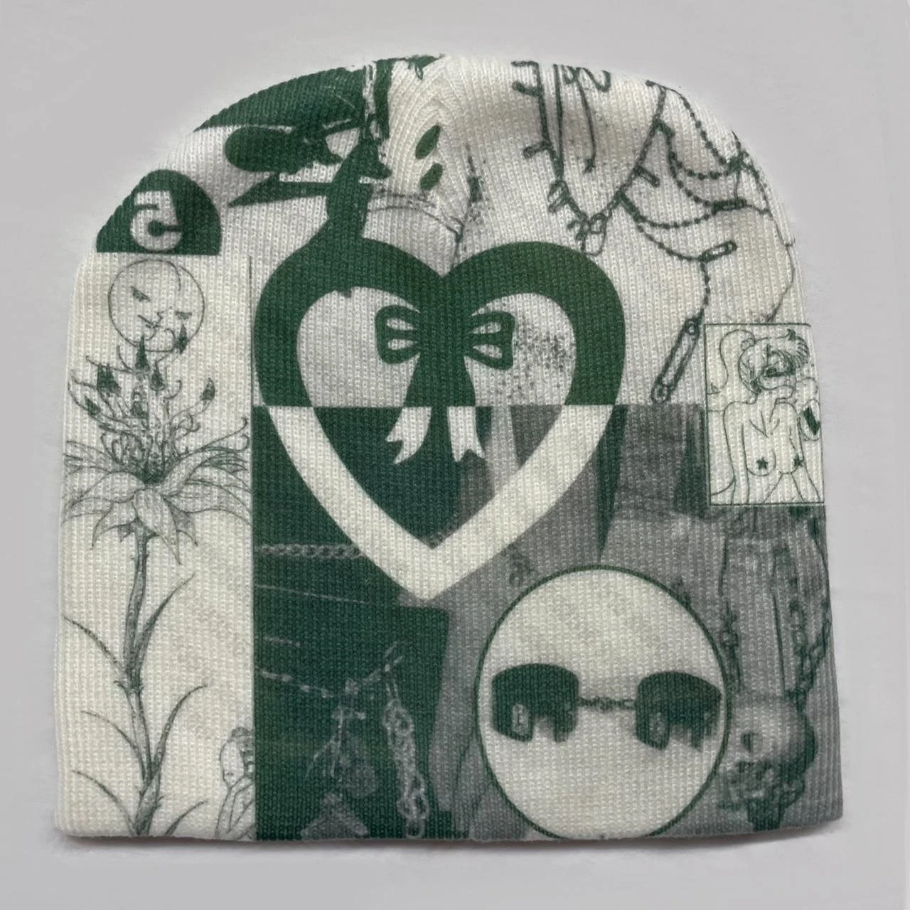 Punk Print Winter Accessories Vintage Harajuku Beanies Y2k Hat Gothic ...