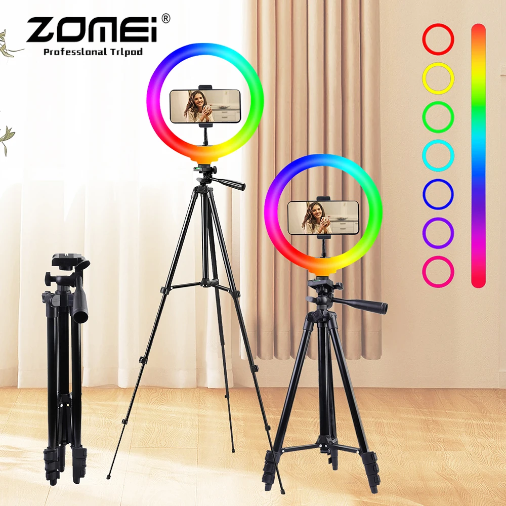 Штатив ZOMEI 130 см YT530 легкий, 2 шт., с 30 см RGB освещением для ...