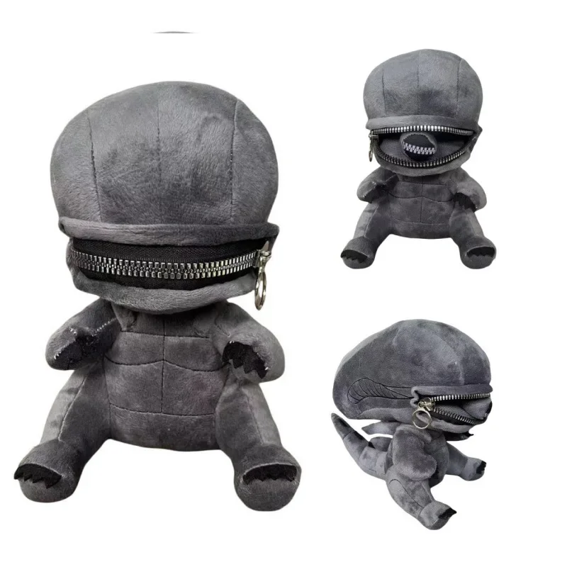 New Alien Xenomorph Zipper Mouth Plush Doll Anime Monster Plushie Alien ...