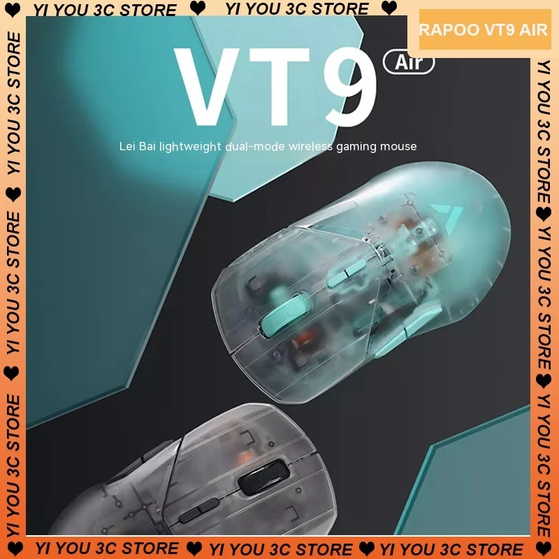 Беспроводная мышь Rapoo Vt9 Air с 4k, легкая, 2,4G, беспроводная, Vt9air Paw3398 DPI26000, 2 ...