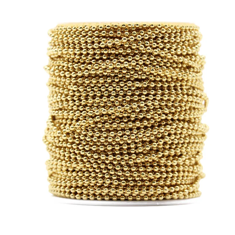 2 метра/упаковка, позолоченные цепочки из нержавеющей стали 100%, 1,2/1 ...