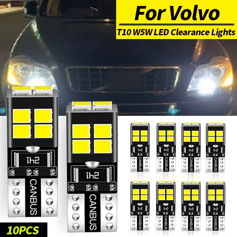 10 шт. 12 В Canbus для Volvo V70 1996-2014 S60 I 2000-2010 W5W T10 194 ...