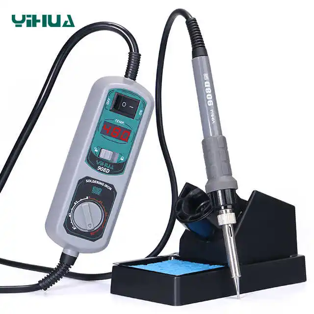 YIHUA 908D Мини-электрические паяльники Портативный регулируемый ...