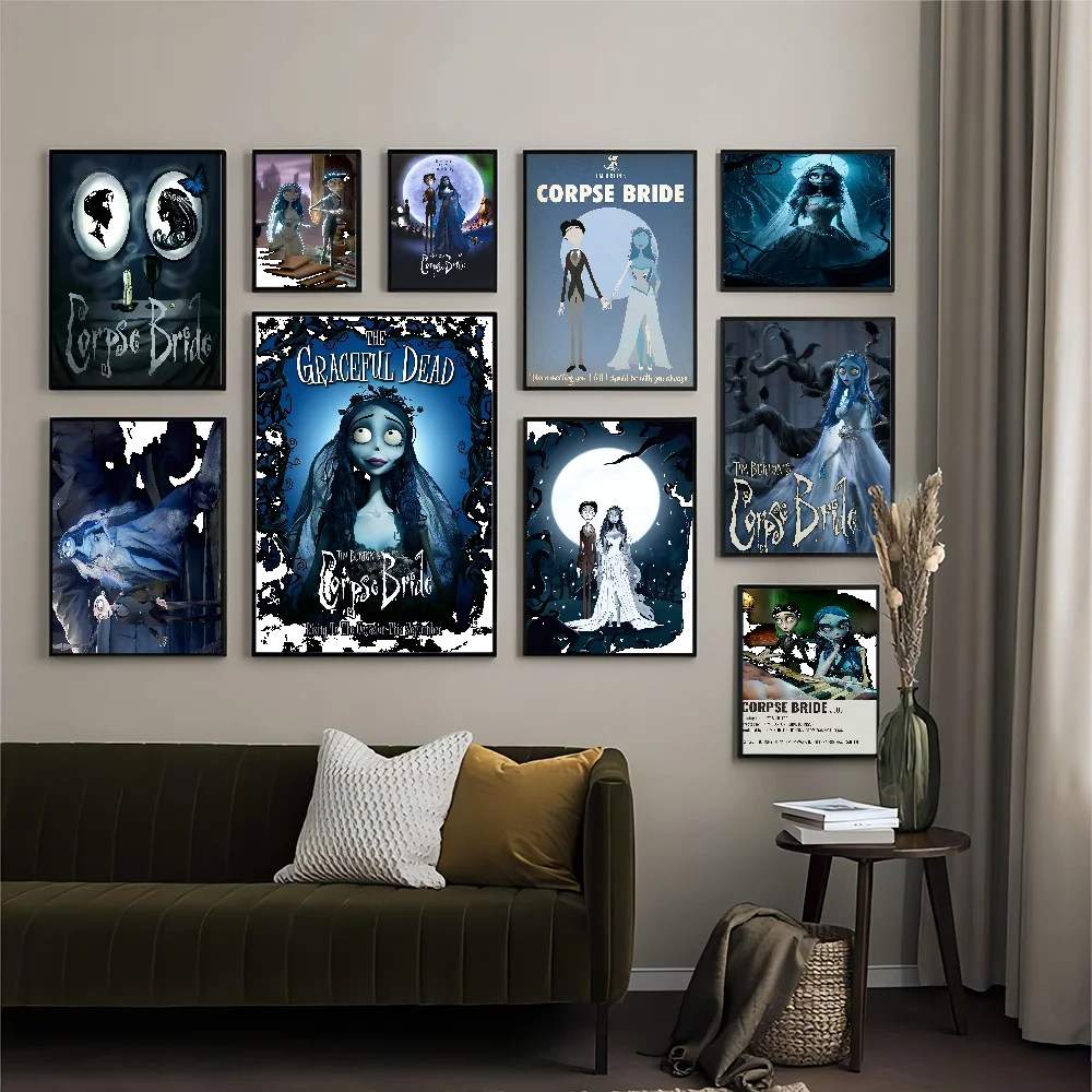 C-Corpse Bride Classic Movie Posters Fancy Wall Sticker For Living Room ...