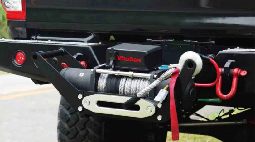 Vanbon small 6000lbs DC 12v electric car winch with wireless remote ...