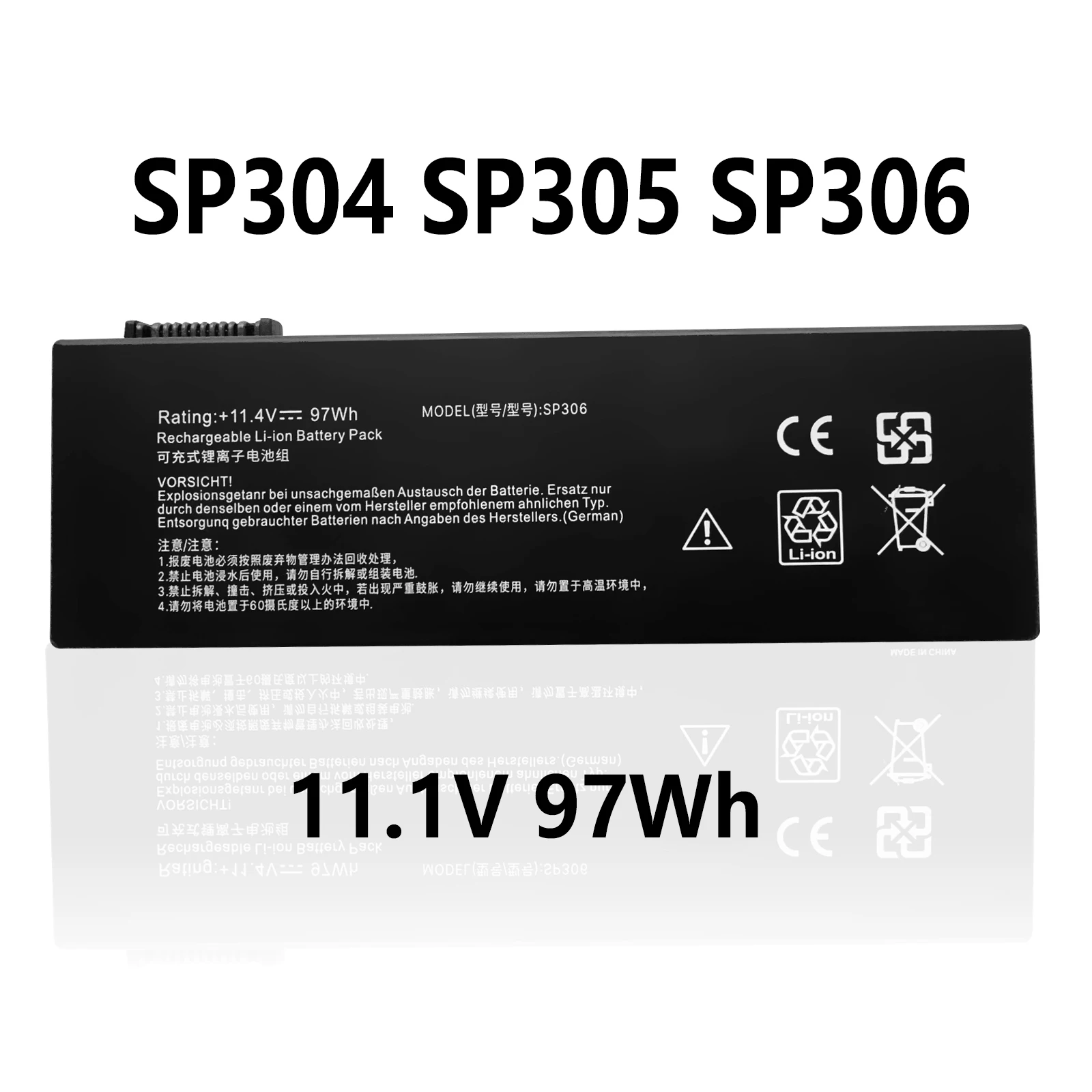 SP304 SP305 SP306 11,1 В 97 Втч Аккумулятор для ноутбука SIEMENS PG M3 ...