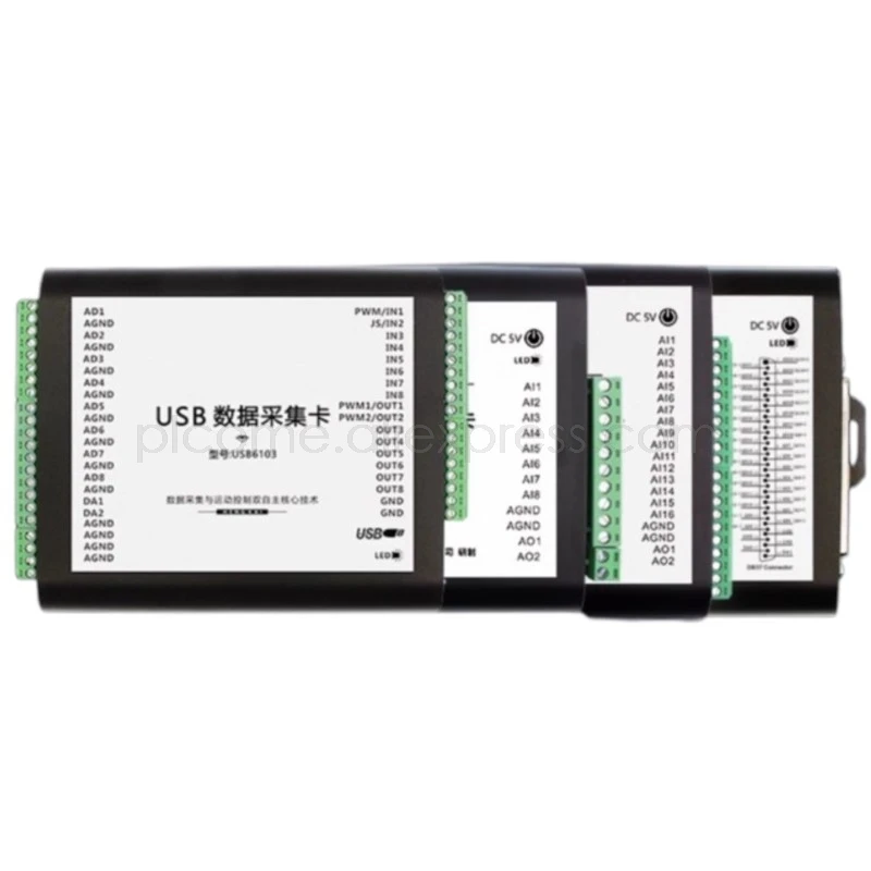 Customized USB DAQ 8/16/32 Channel Analog Inputs Acquisition Module 16-bit 50Ksps To 1Msps 2DA ...